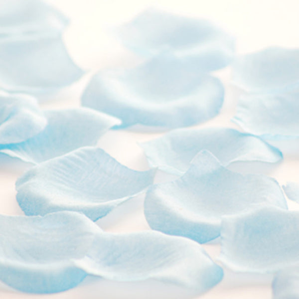 Baby Blue Fake Rose Petals - pale blue artificial silk rose petals ...